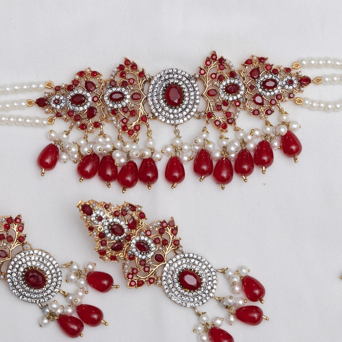 Ruby Allure Choker Set – Shaakh