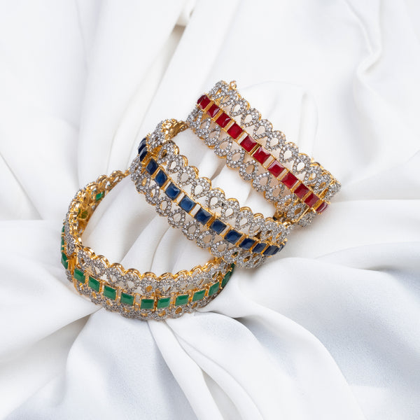 Lustrous Stone Loop Bangle – Shaakh